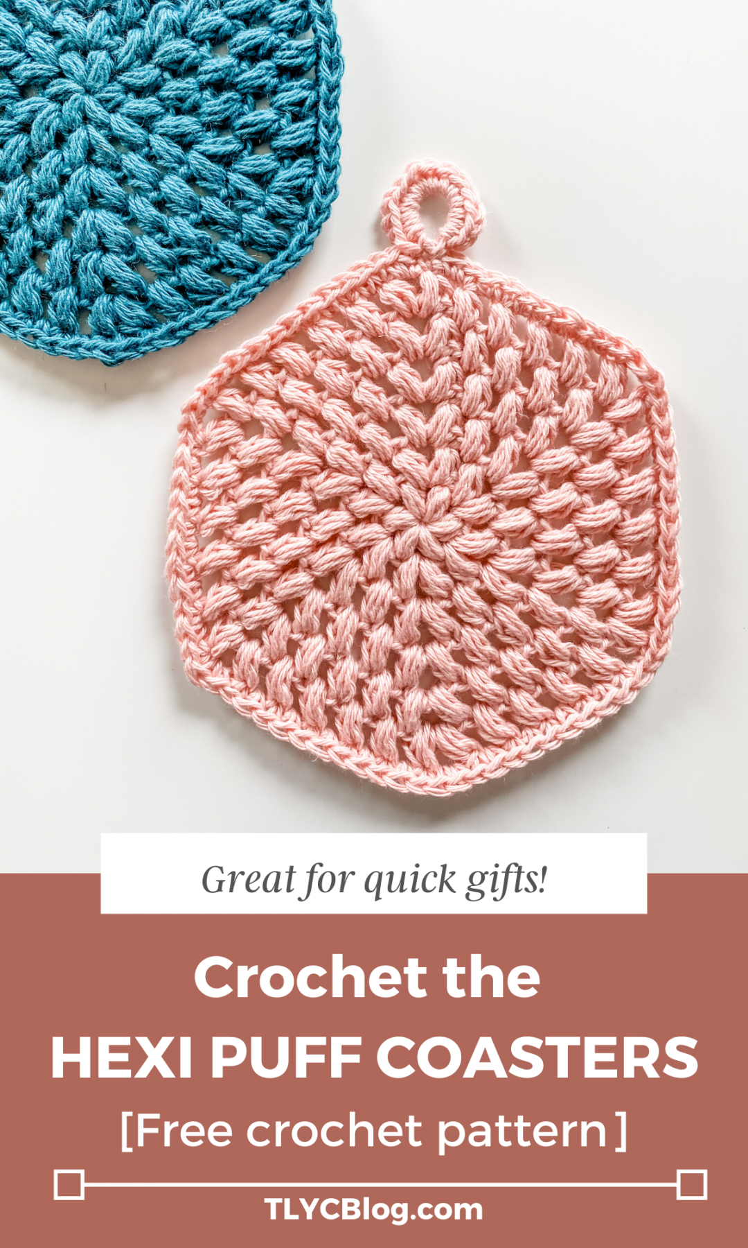 Hexi Puff Coasters, free crochet puff stitch trivet pattern - TL Yarn ...